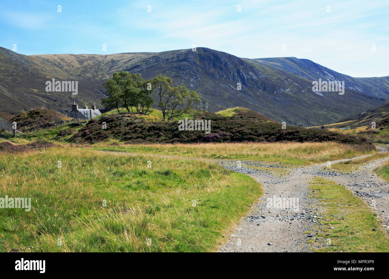 Glen Callater and the approach to Lochcallater Lodge by Loch Callater ...