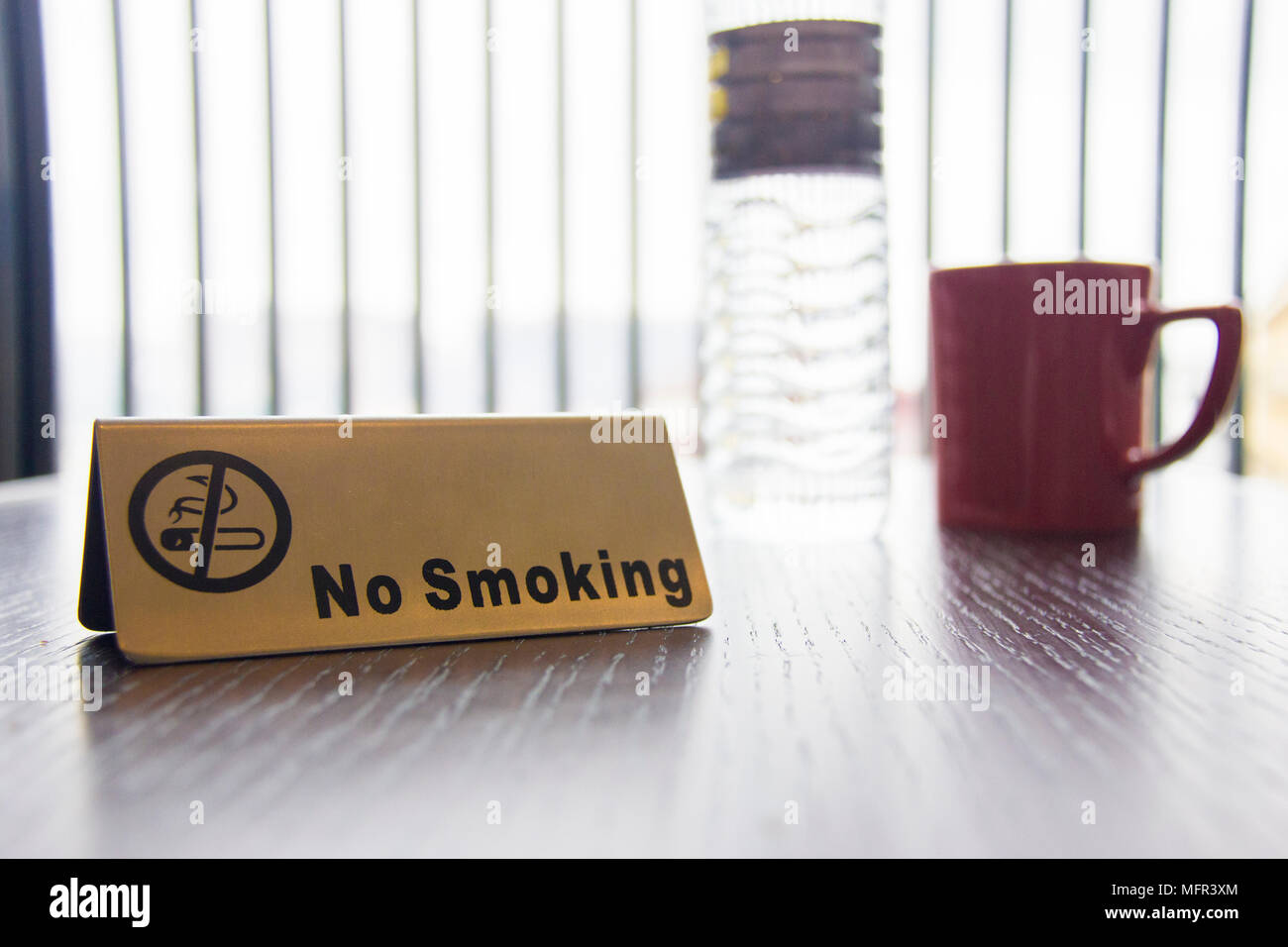 No Smoking Sign On Table High Resolution Stock Photography and Images ...