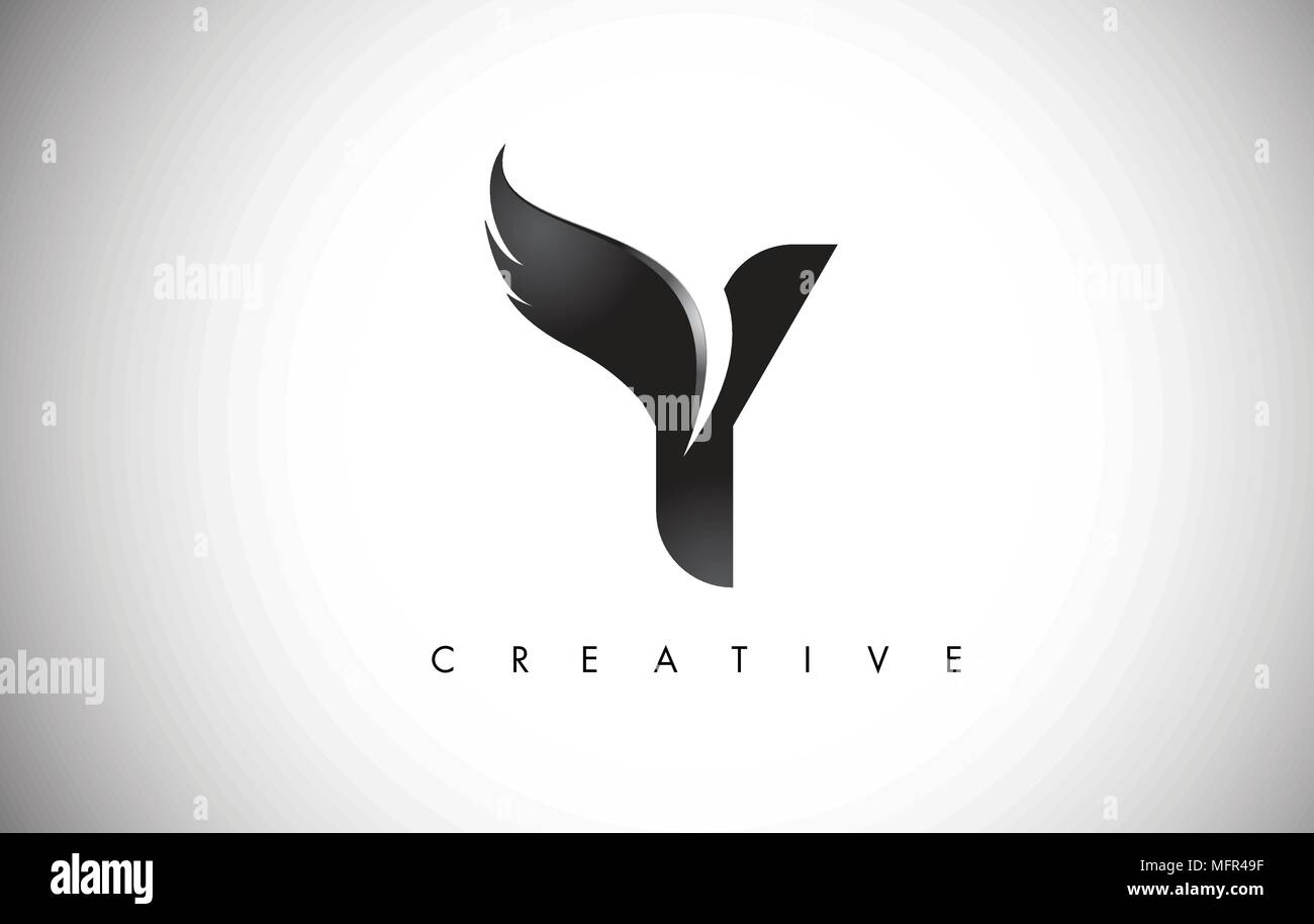 Y Letter Wings Logo Design Icon. Flying Wing Letter Logo with Creative ...