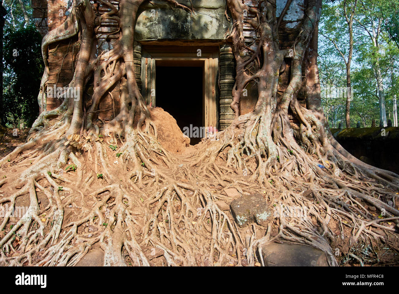 most south sanctuary Prasat Pram on the west side It has five towers or ...