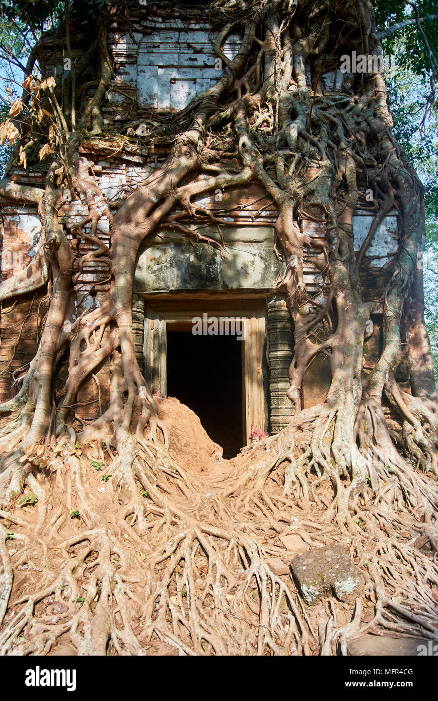 most south sanctuary Prasat Pram on the west side It has five towers or ...