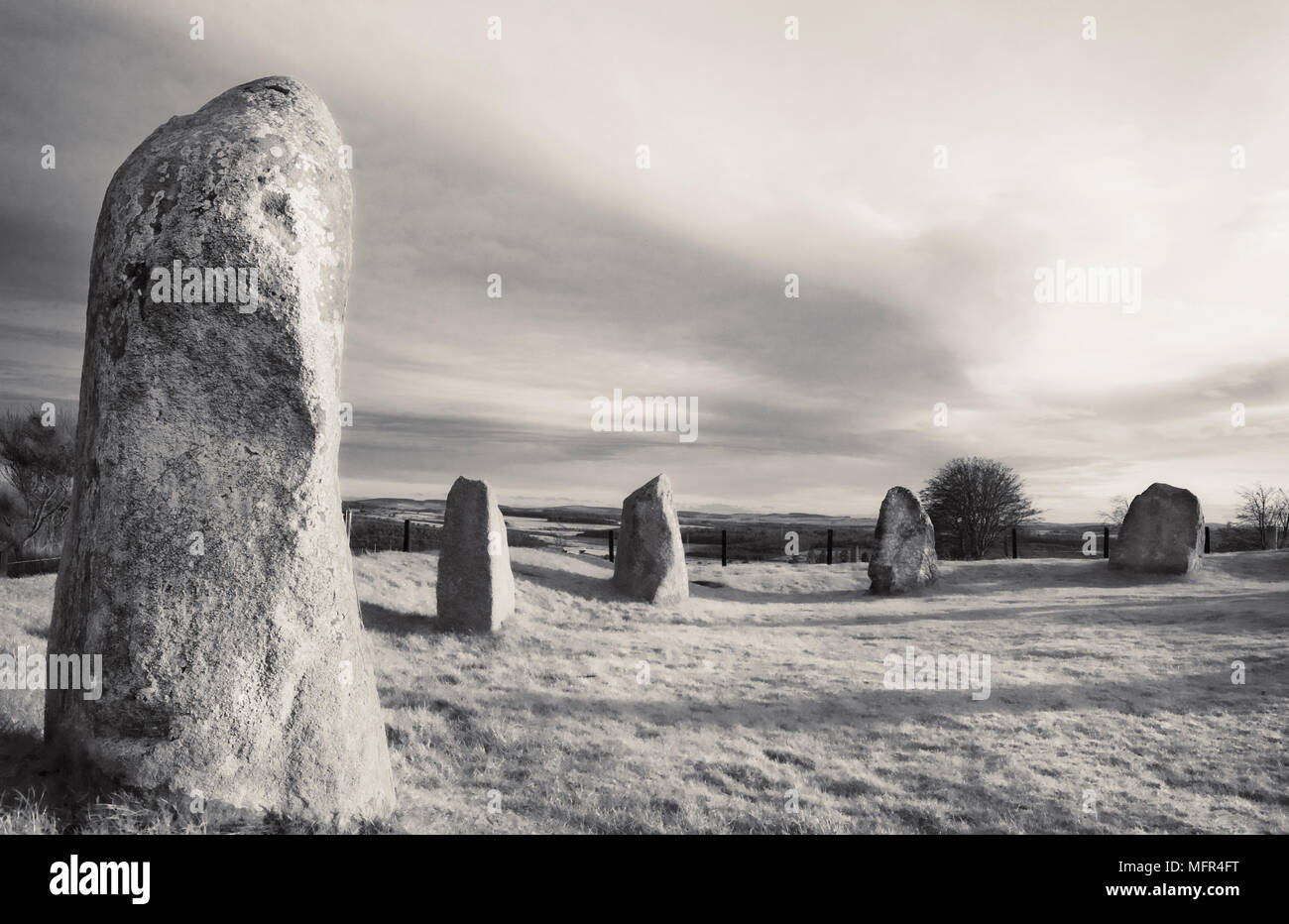 Recumbent stone circle at Easter Aquhorthies in Inverurie Stock Photo ...