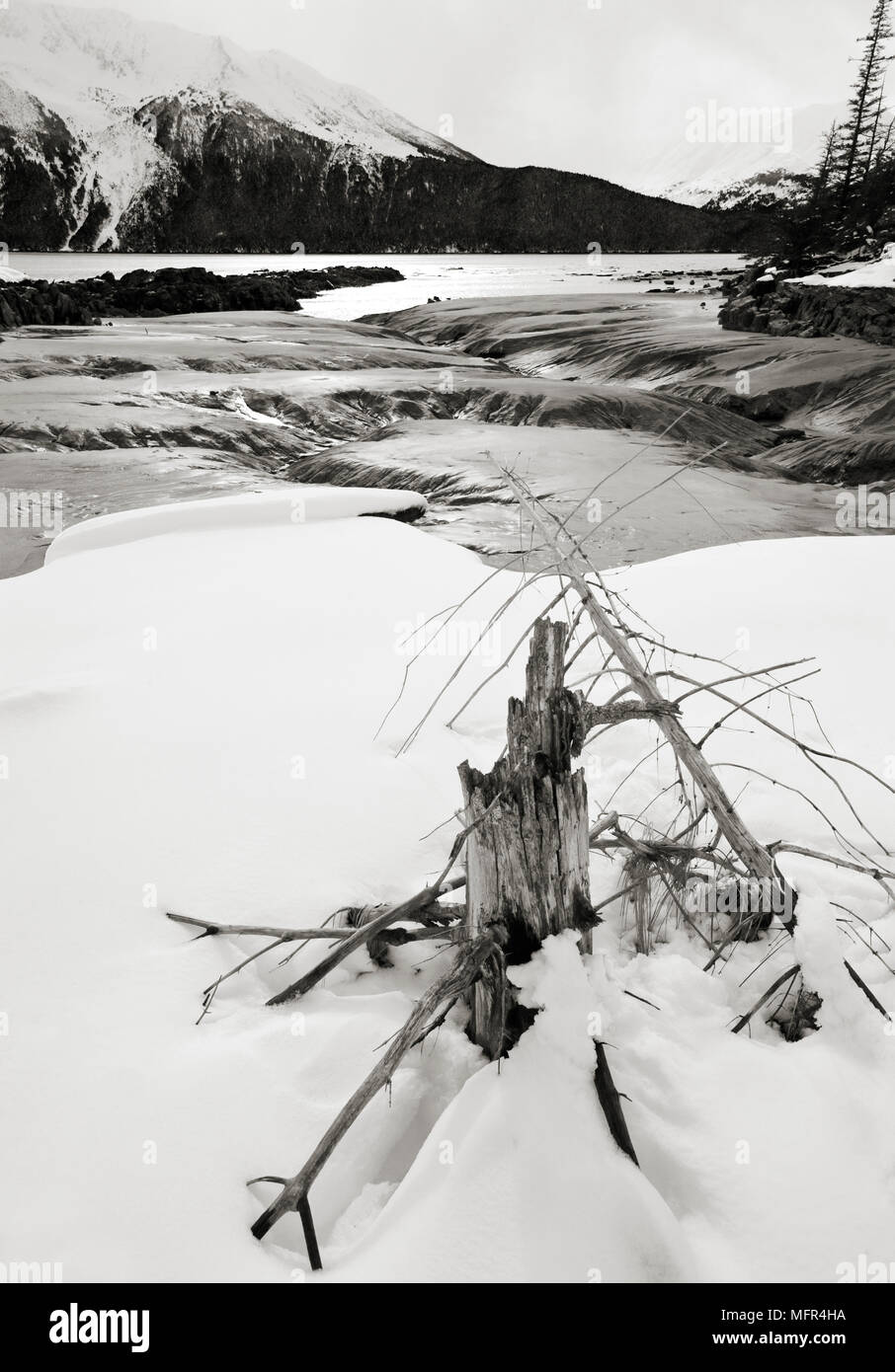 Ice shapes in winter at Turnagain Arm Stock Photo - Alamy