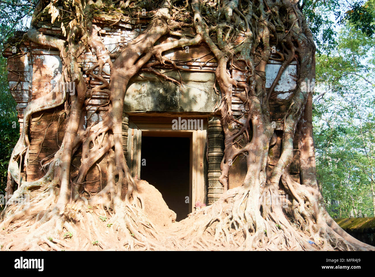 most south sanctuary Prasat Pram on the west side It has five towers or ...