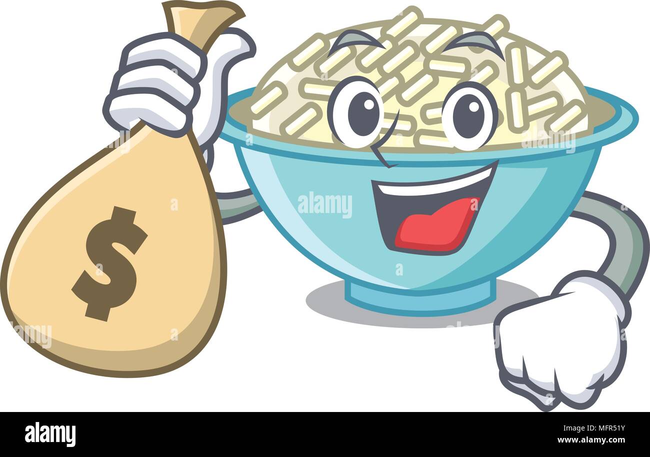 With money bag rice bowl character cartoon Stock Vector Image & Art - Alamy