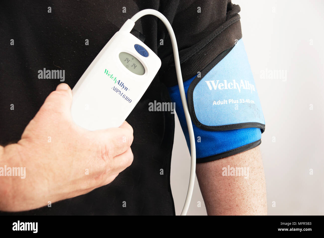 24 hour blood pressure monitoring unit taking readings every half an ...