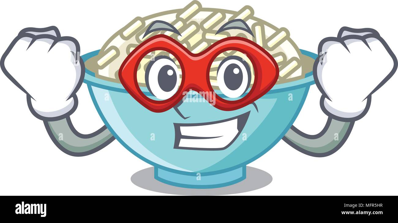 Super hero rice bowl character cartoon Stock Vector Image & Art - Alamy