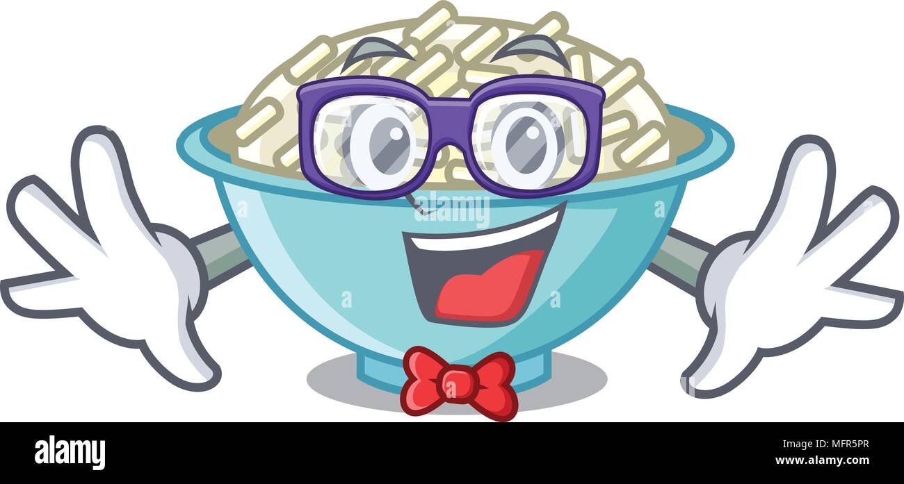 Geek rice bowl character cartoon Stock Vector Image & Art - Alamy