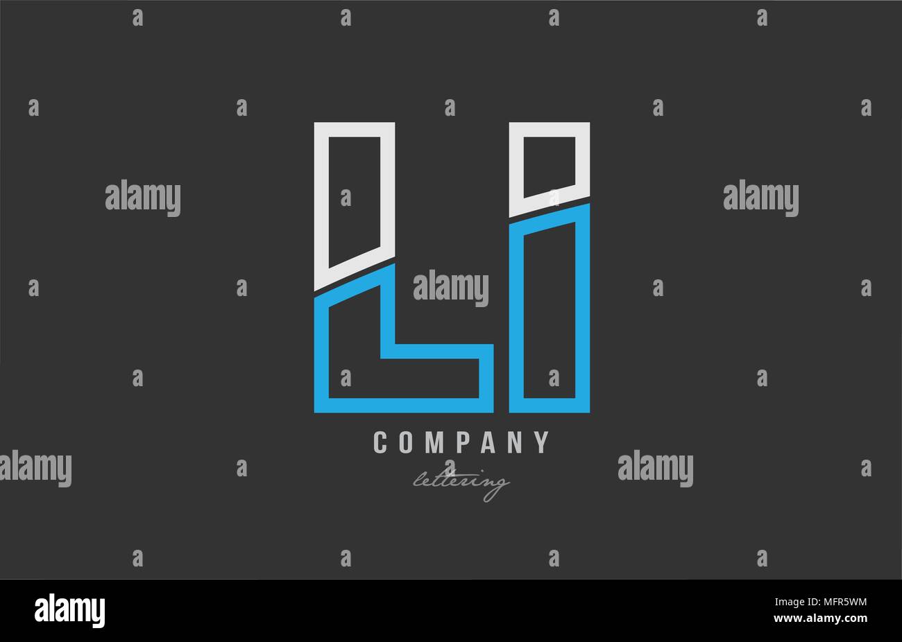 Li logo template design eps hi-res stock photography and images - Alamy