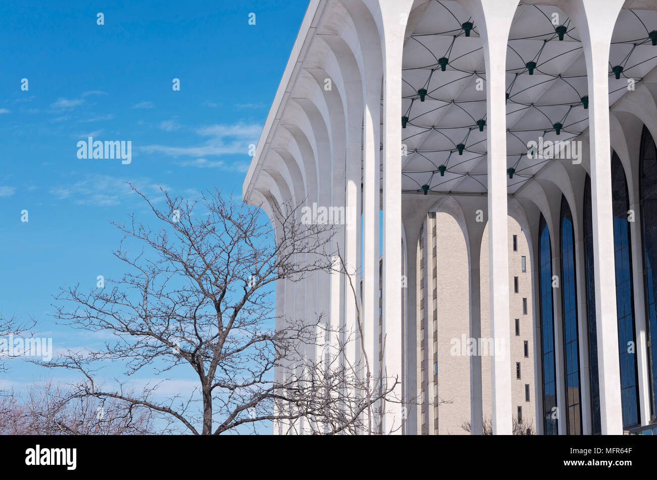 architectural detail with colonnaded portico and facade of landmark ...