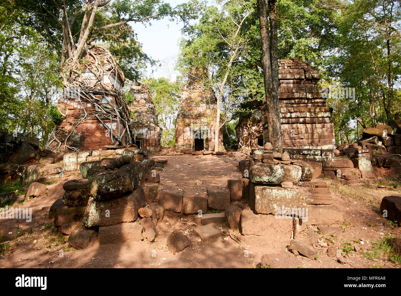 most south sanctuary Prasat Pram on the west side It has five towers or ...