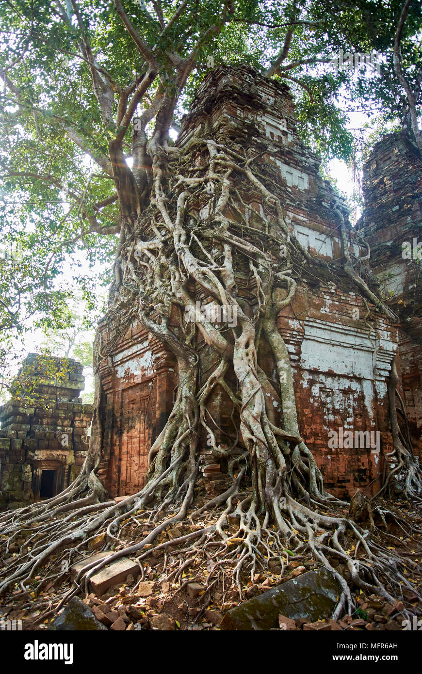 most south sanctuary Prasat Pram on the west side It has five towers or ...