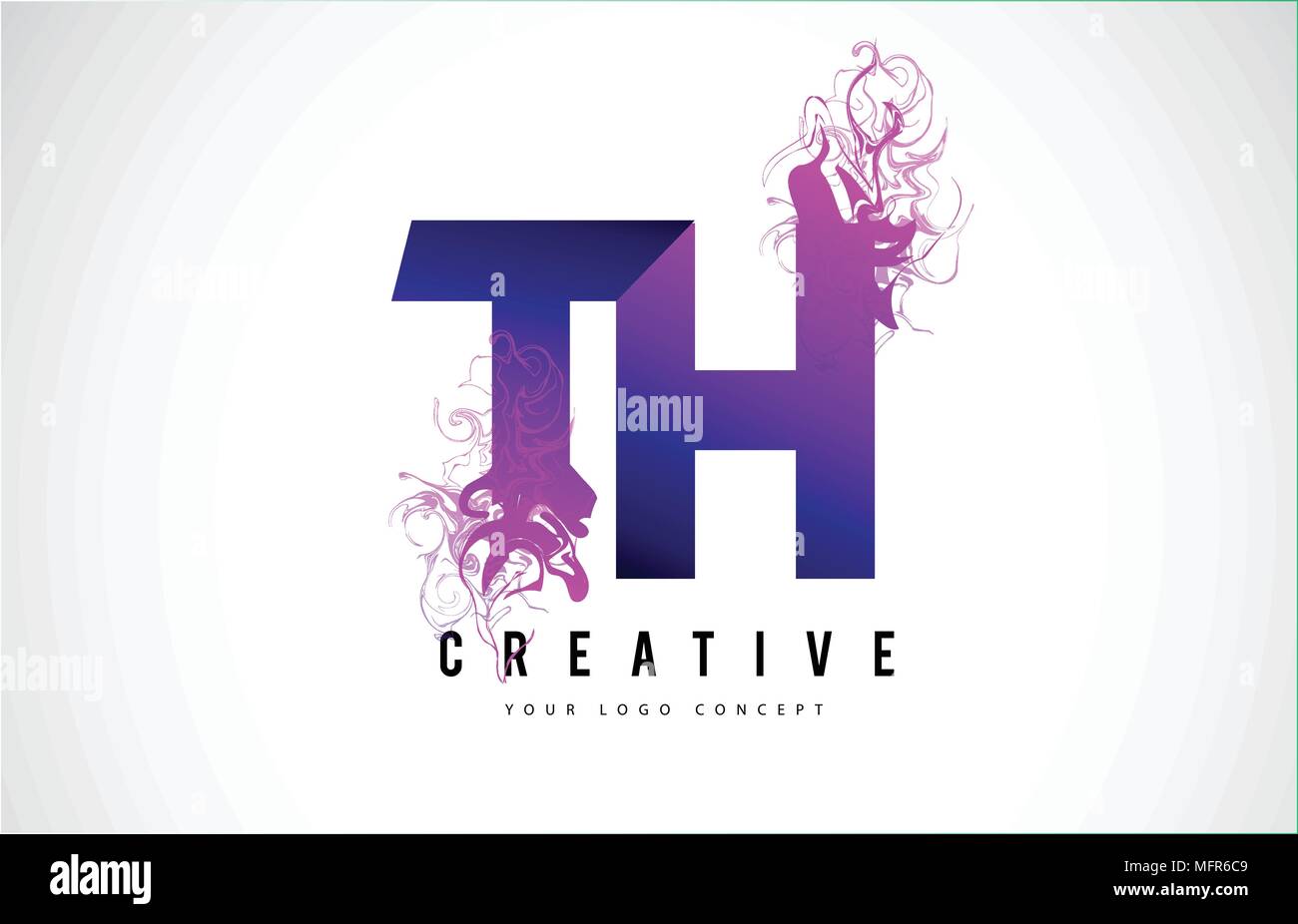 Th logo design hi-res stock photography and images - Alamy