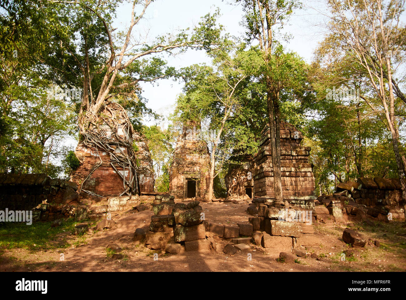most south sanctuary Prasat Pram on the west side It has five towers or ...