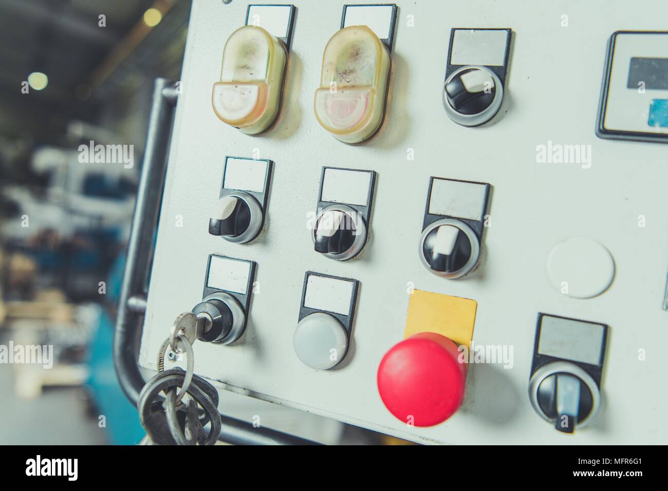 Industrial Machine Operating Console Closeup Photo Stock Photo - Alamy