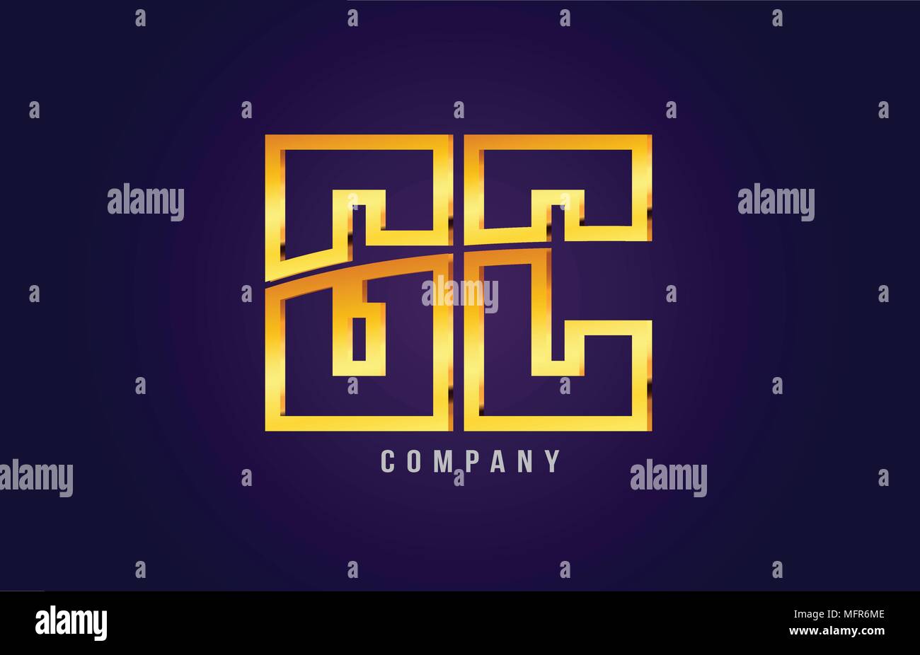 gold golden alphabet letter gc g c logo combination design suitable for ...