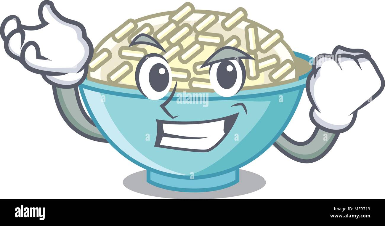 Successful rice bowl character cartoon Stock Vector Image & Art - Alamy