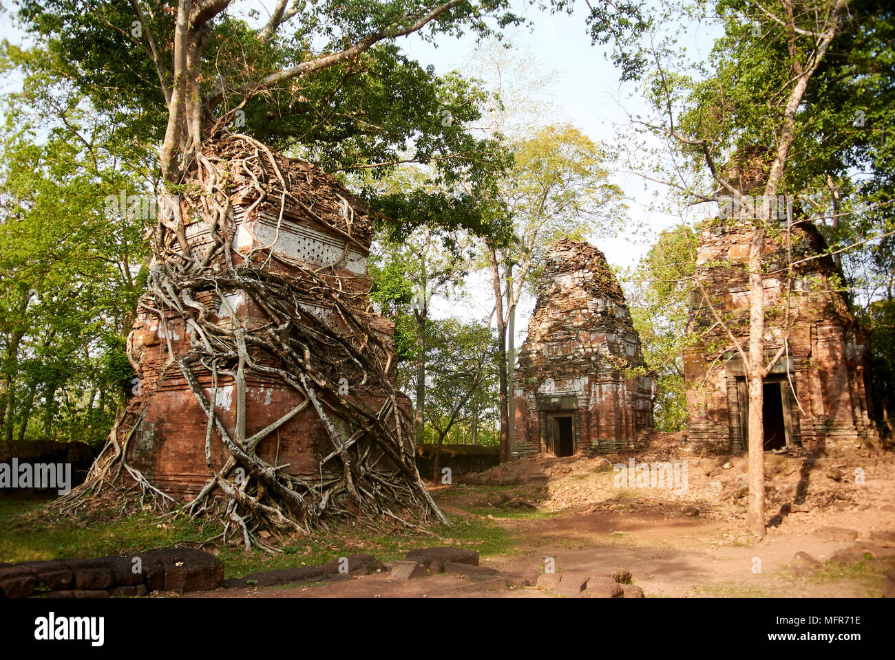 most south sanctuary Prasat Pram on the west side It has five towers or ...
