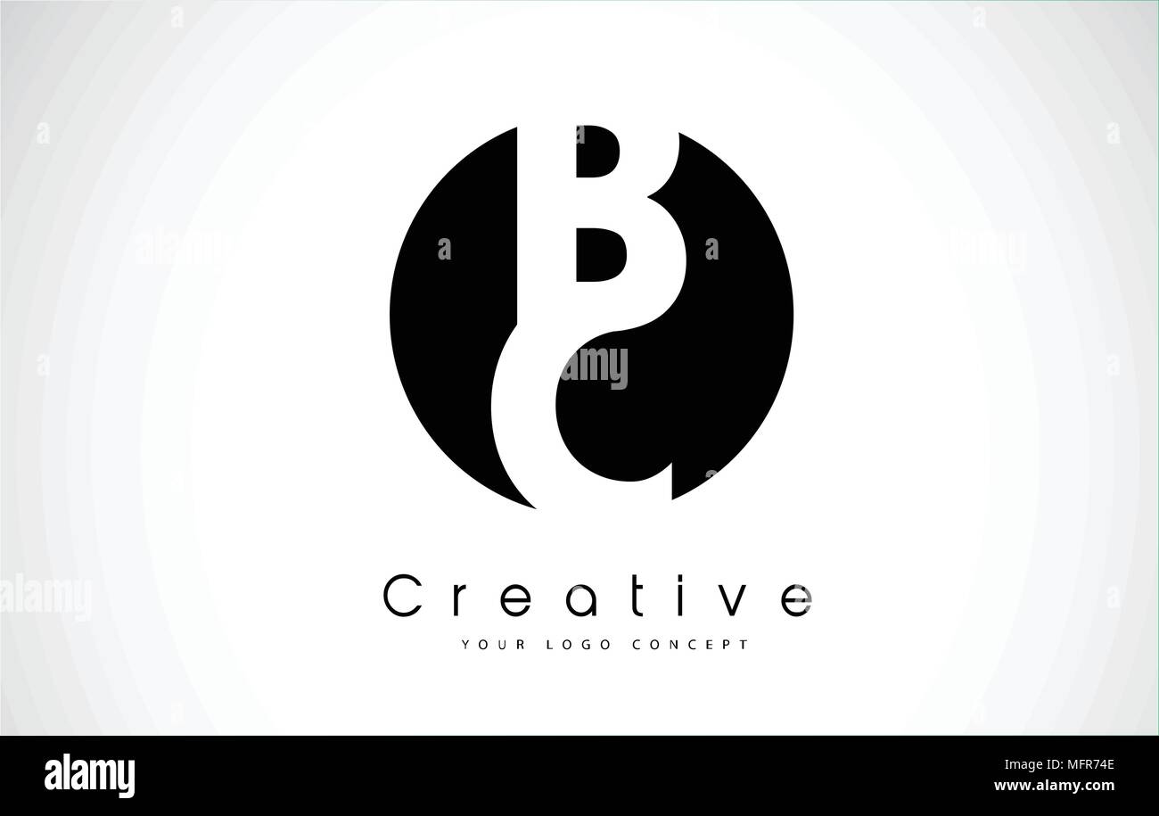 BC Letter Logo Design inside a Black Circle. Creative Lettering Logo ...