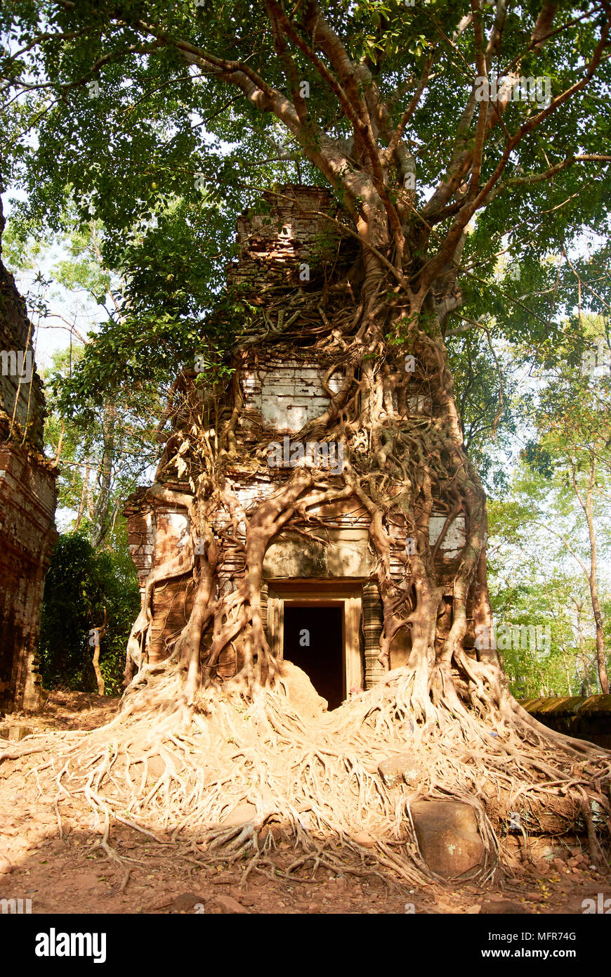 most south sanctuary Prasat Pram on the west side It has five towers or ...