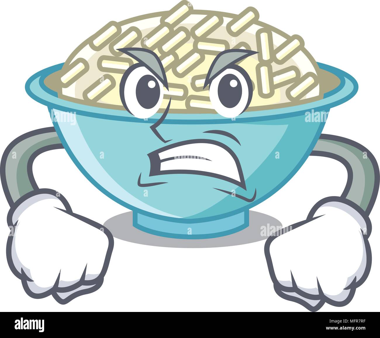 Angry rice bowl mascot cartoon Stock Vector Image & Art - Alamy