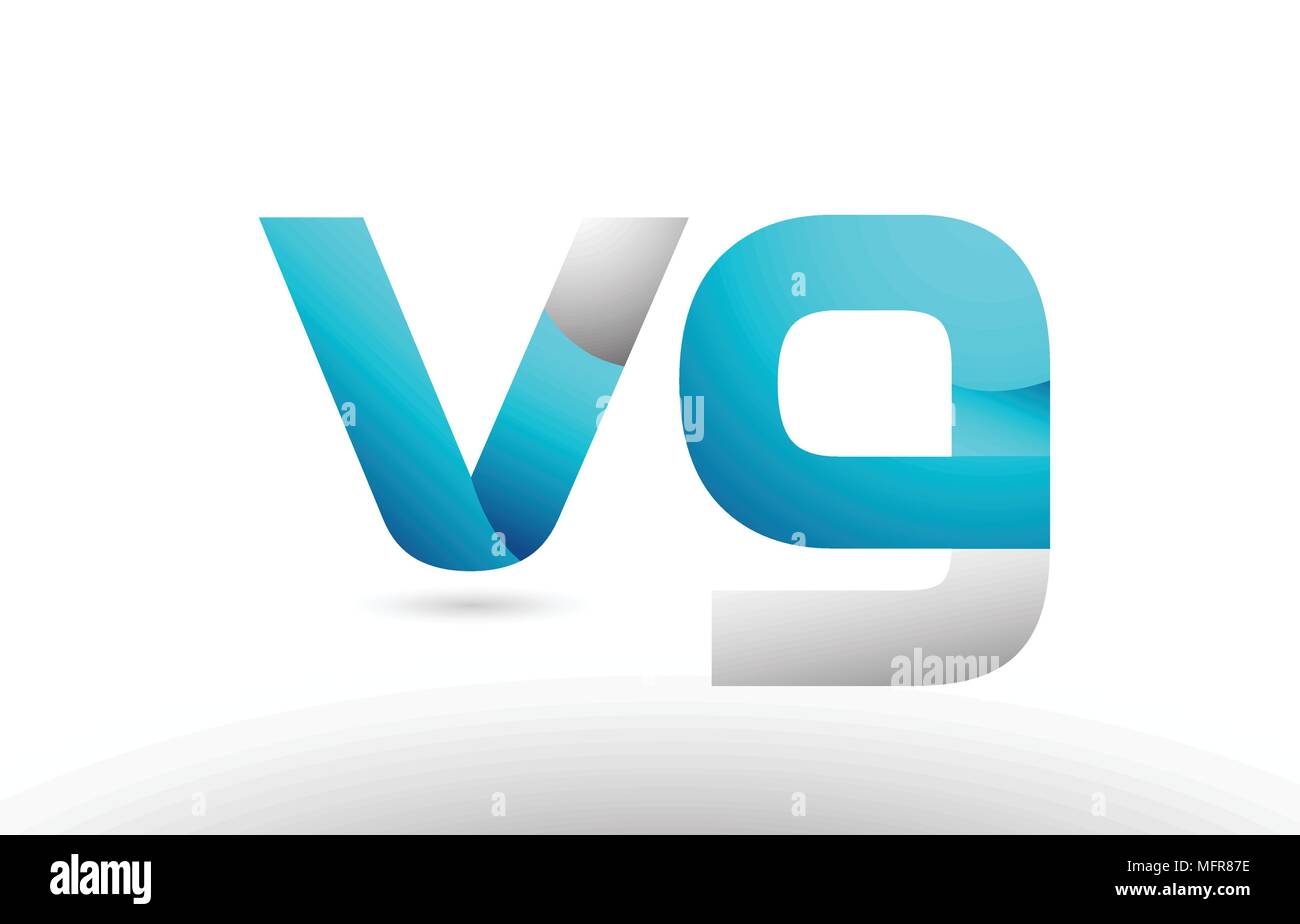 grey blue alphabet letter vg v g logo 3d design suitable for a company ...