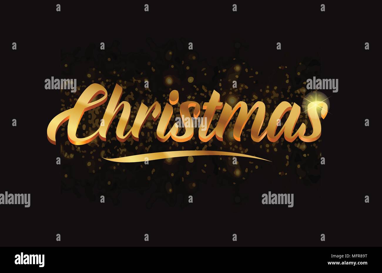christmas gold word text with sparkle and glitter background suitable ...