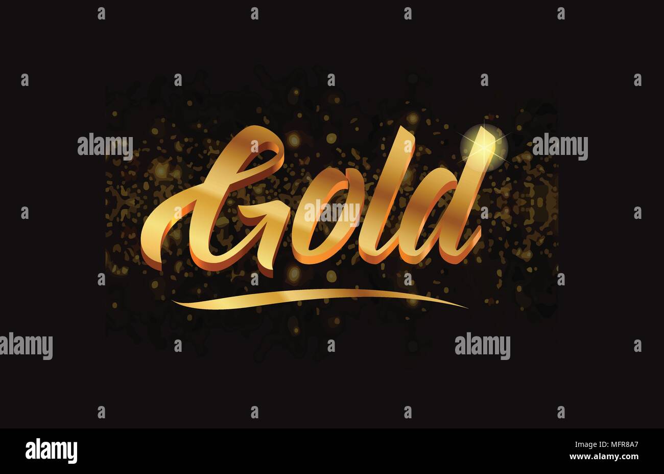 gold word text with sparkle and glitter background suitable for card ...