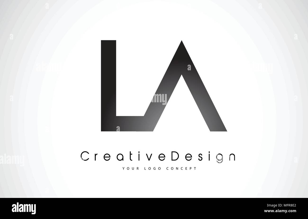 LA L A Letter Logo Design in Black Colors. Creative Modern Letters ...
