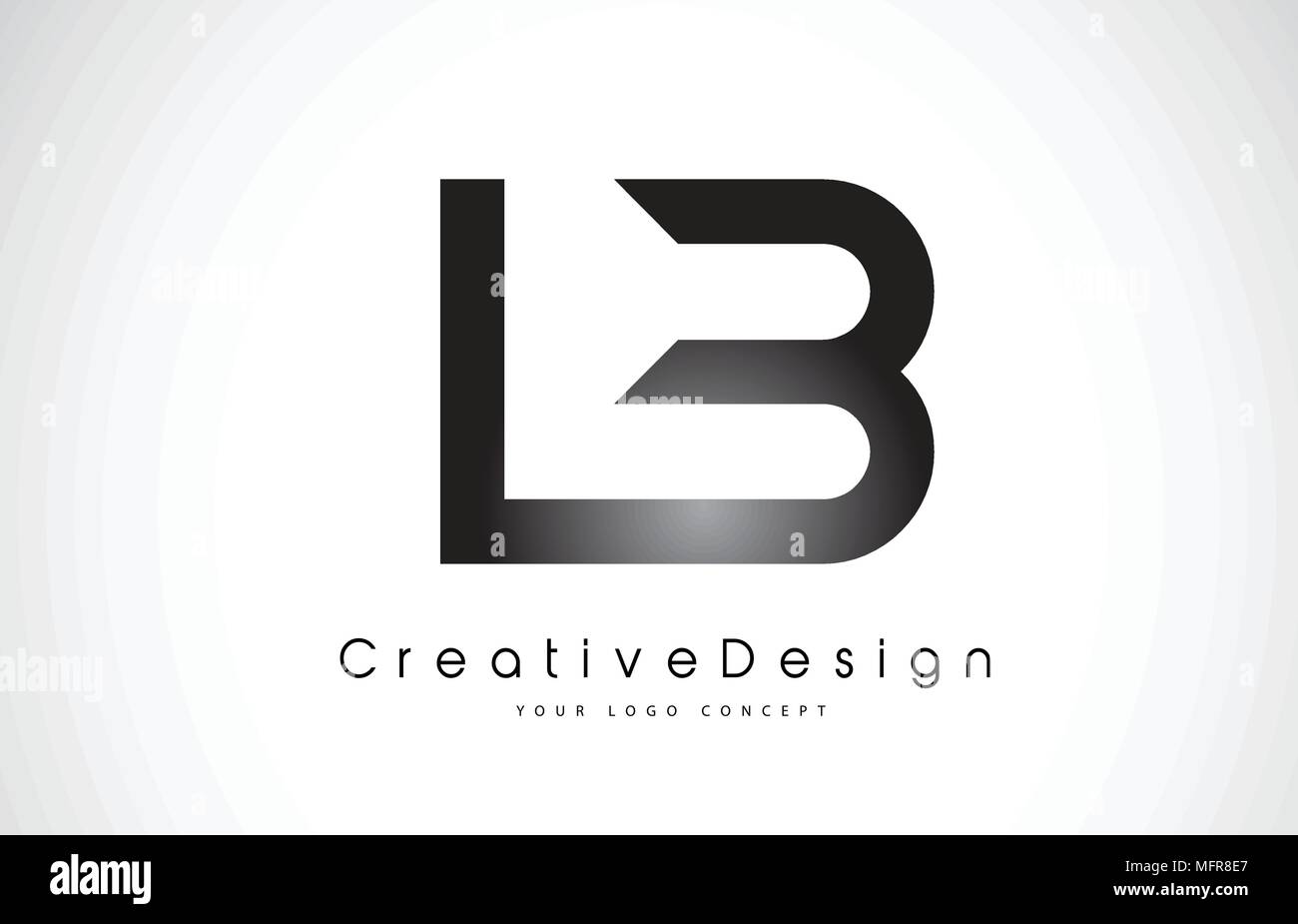 LB L B Letter Logo Design in Black Colors. Creative Modern Letters ...