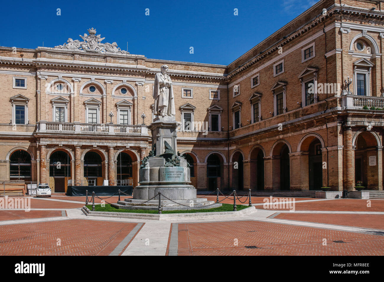 Italy Marche Recanati piazza Giacomo Leopardi Stock Photo - Alamy