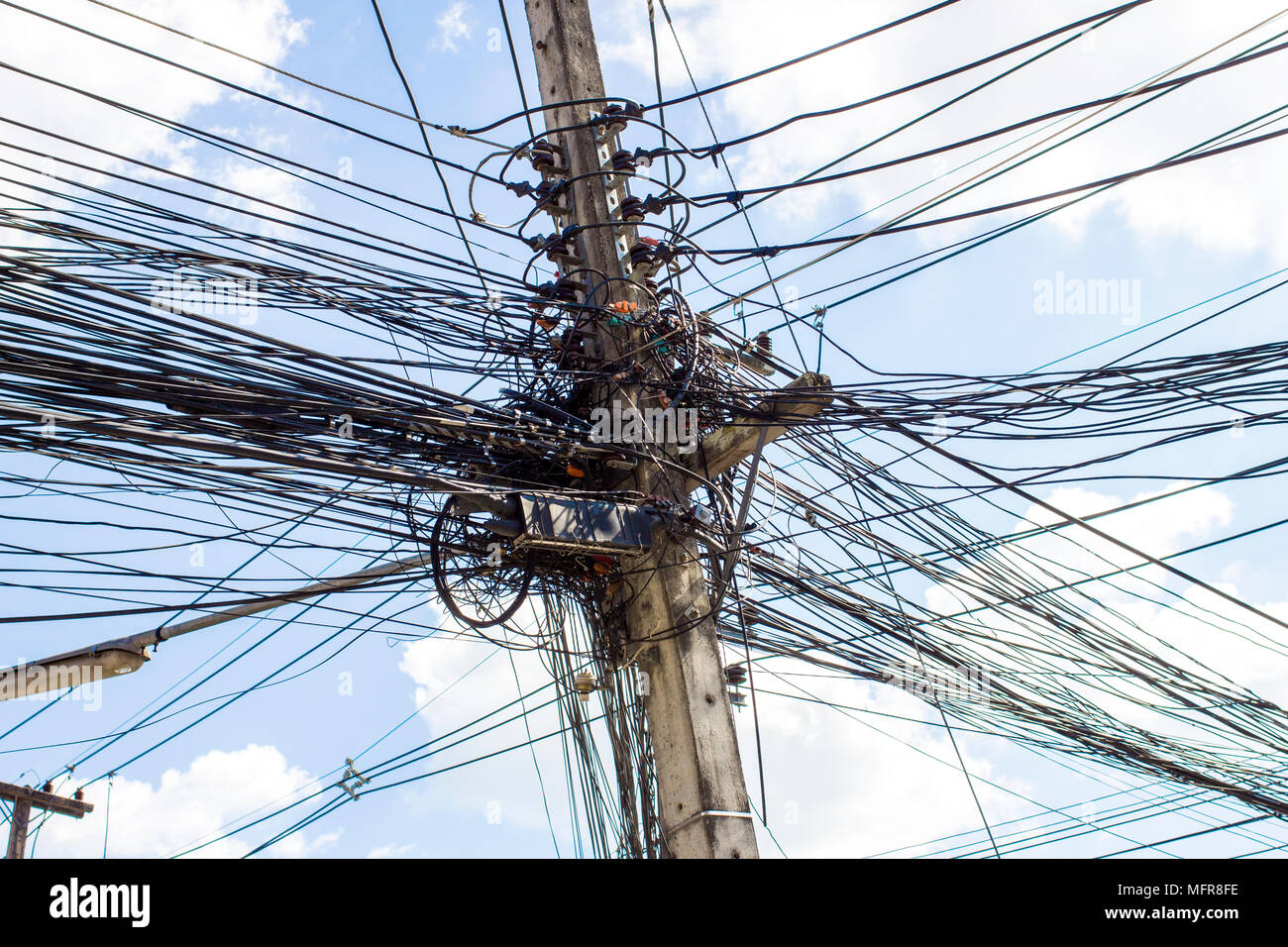 Tangled cables hi-res stock photography and images - Alamy