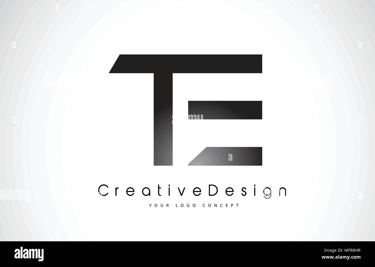 TE T E Letter Logo Design in Black Colors. Creative Modern Letters ...