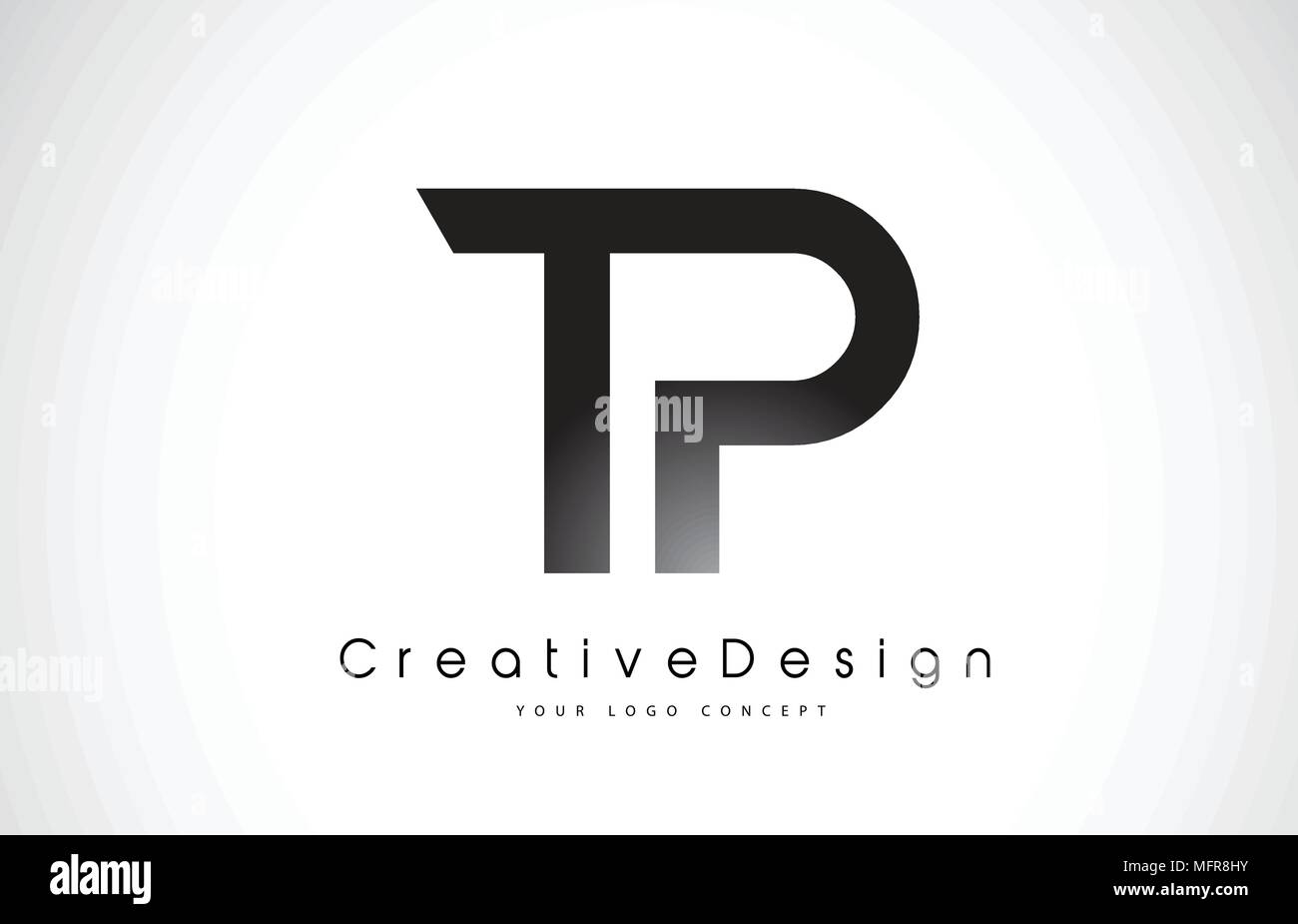 TP T P Letter Logo Design in Black Colors. Creative Modern Letters ...