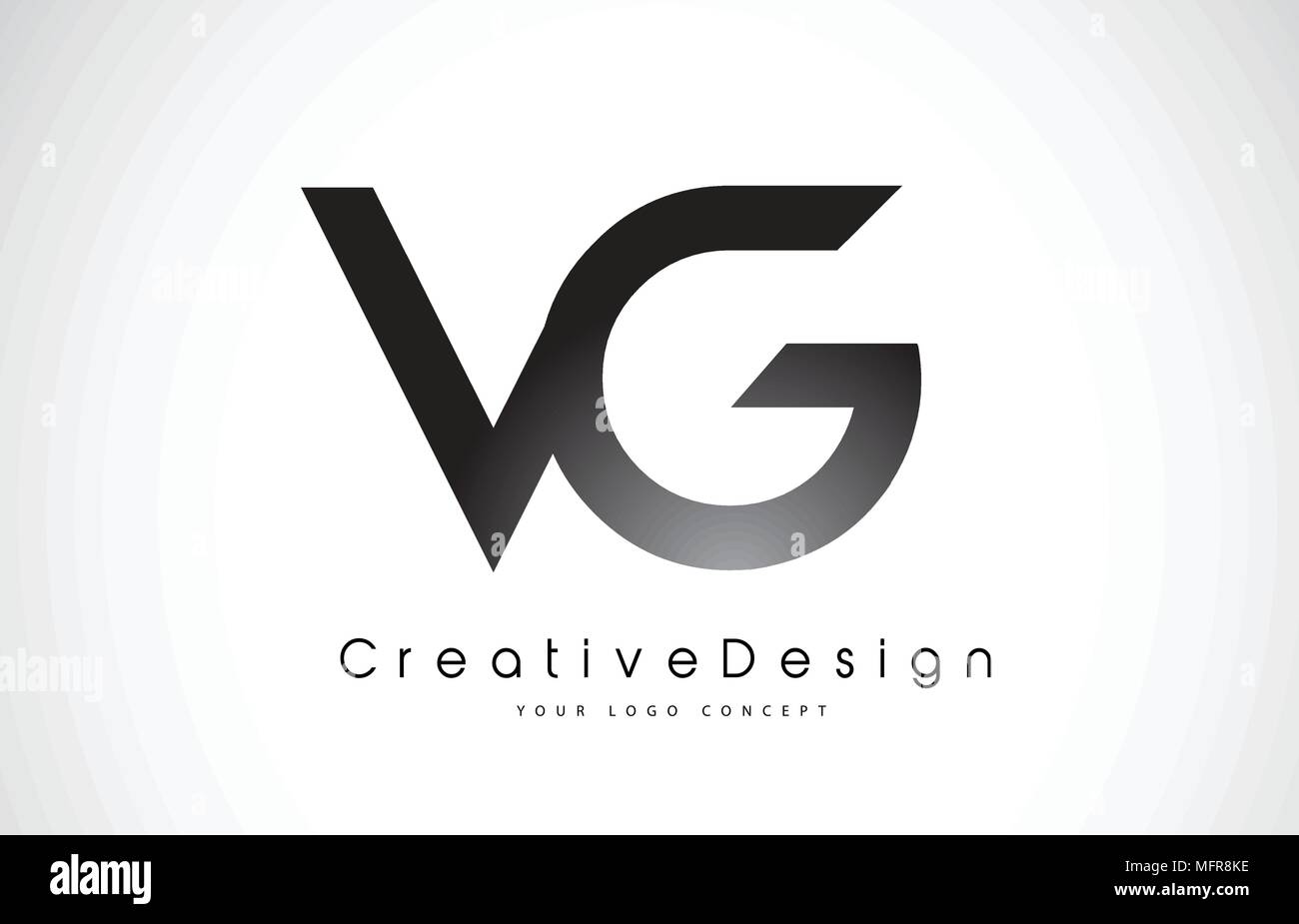 VG V G Letter Logo Design in Black Colors. Creative Modern Letters ...