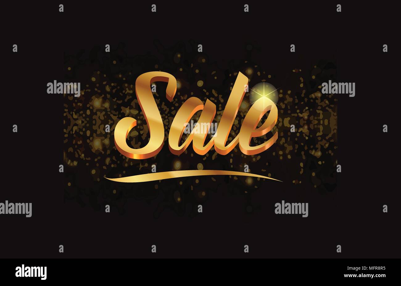 sale gold word text with sparkle and glitter background suitable for ...
