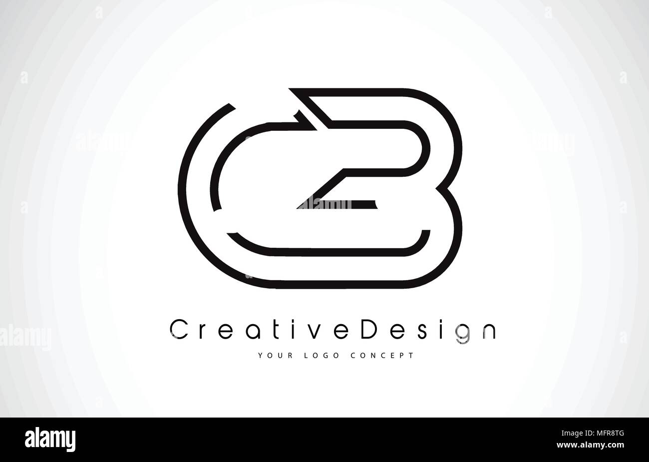 CB C B Letter Logo Design in Black Colors. Creative Modern Letters ...