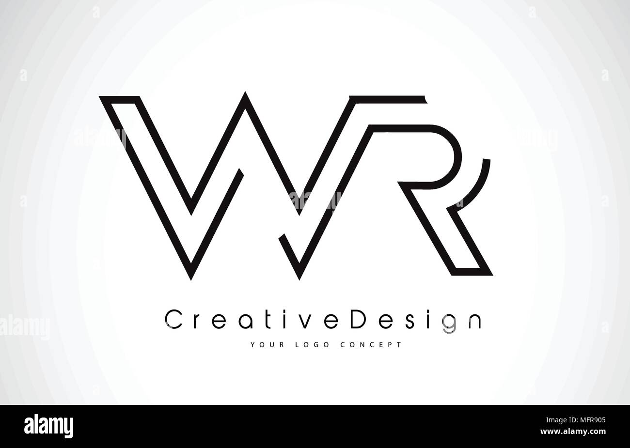 W r letter Stock Vector Images - Alamy