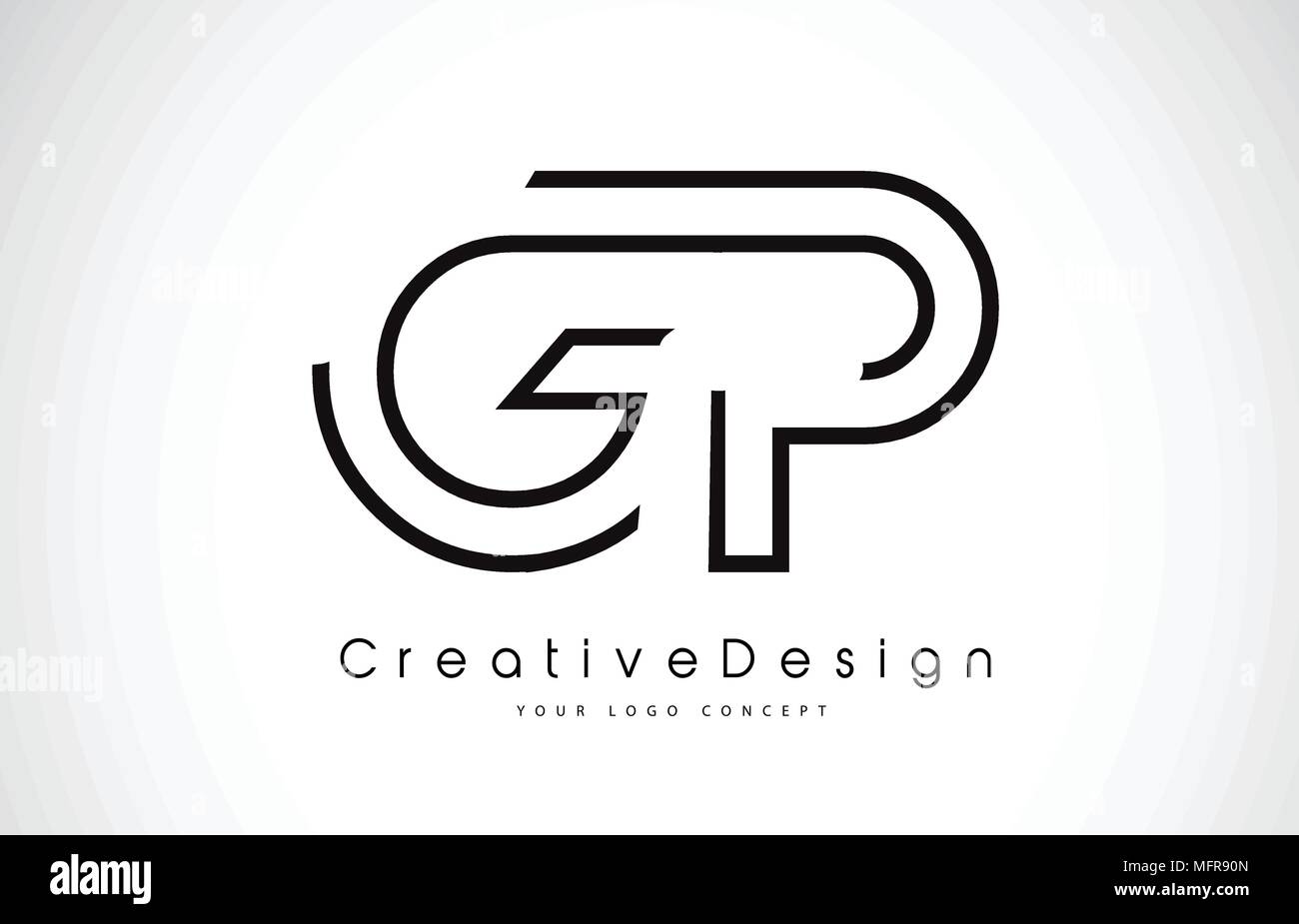 Gp G P Letter Logo Design In Black Colors Creative Modern Letters Vector Icon Logo Illustration