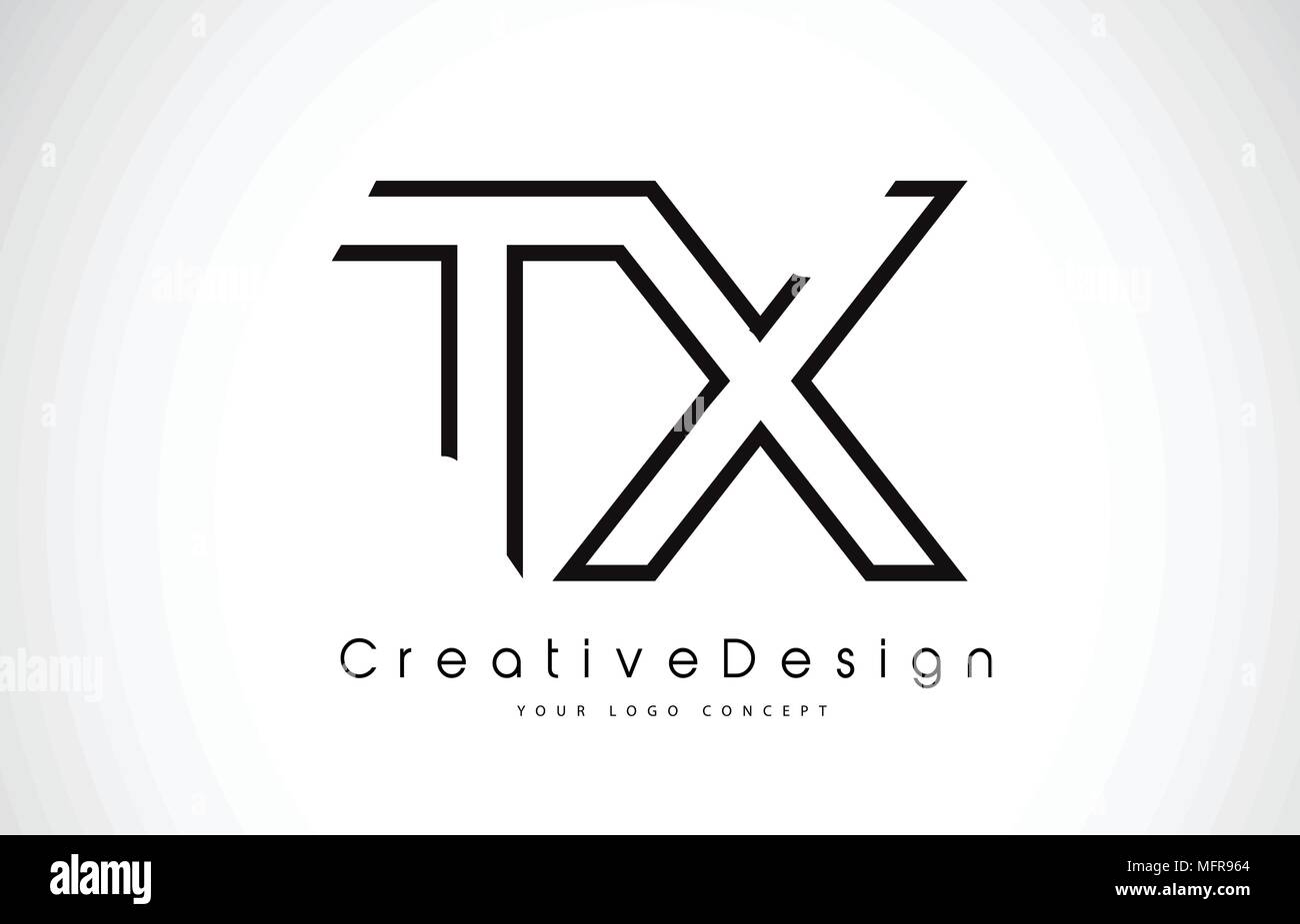 TX T X Letter Logo Design in Black Colors. Creative Modern Letters ...