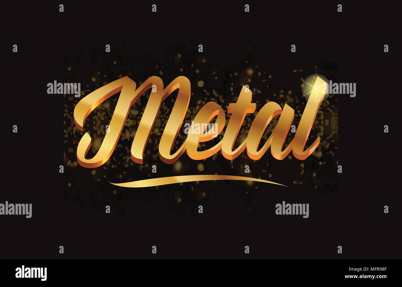 metal gold word text with sparkle and glitter background suitable for ...