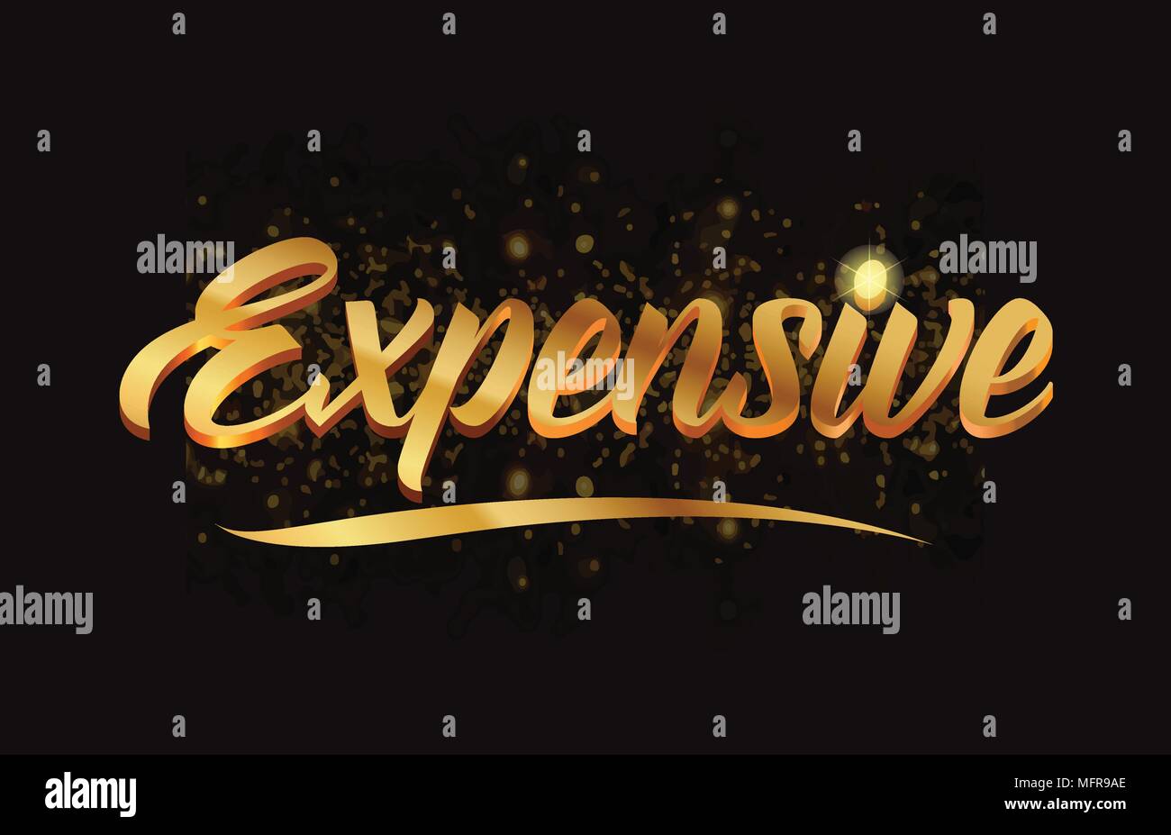 expensive gold word text with sparkle and glitter background suitable ...