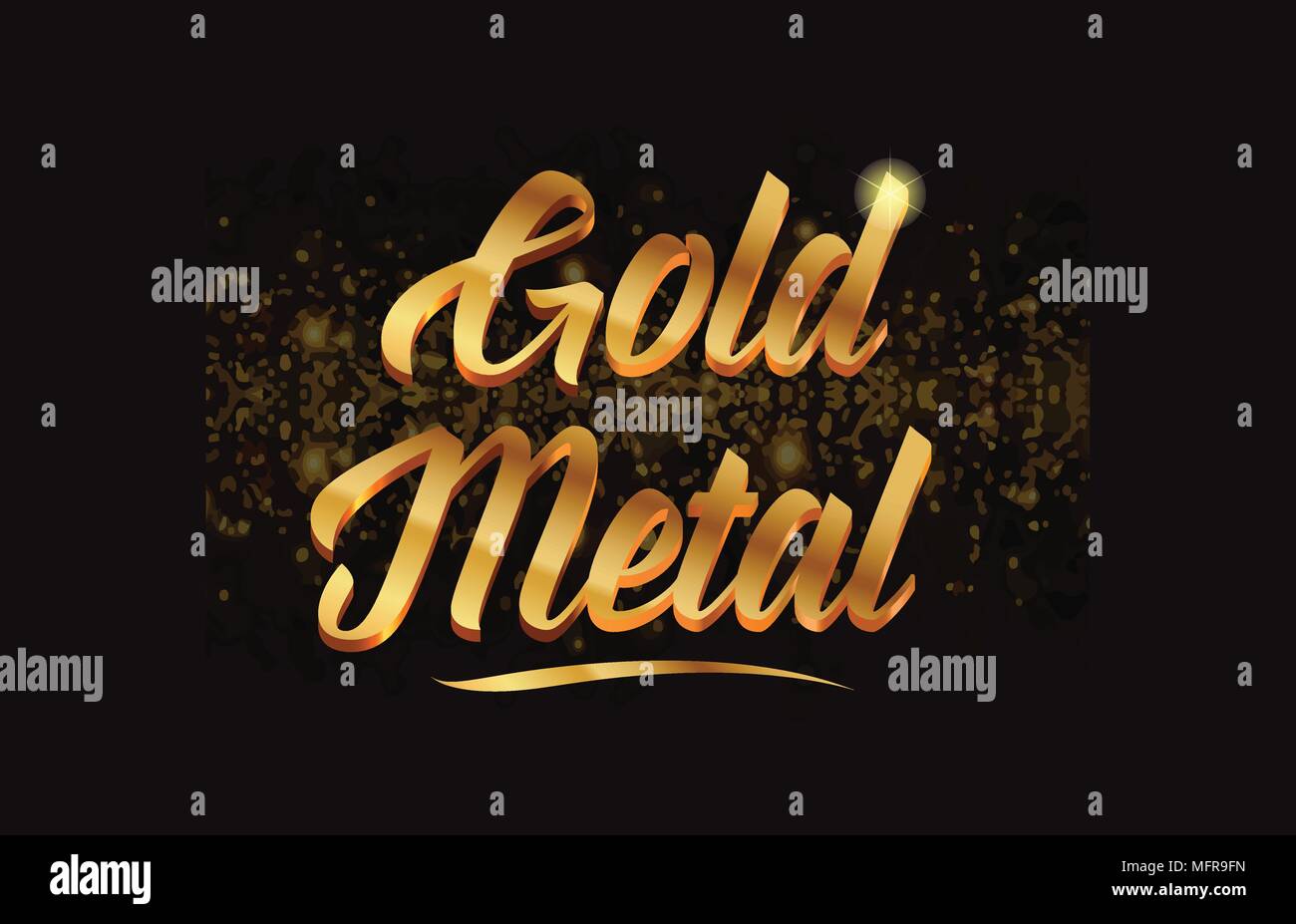 gold metal gold word text with sparkle and glitter background suitable ...