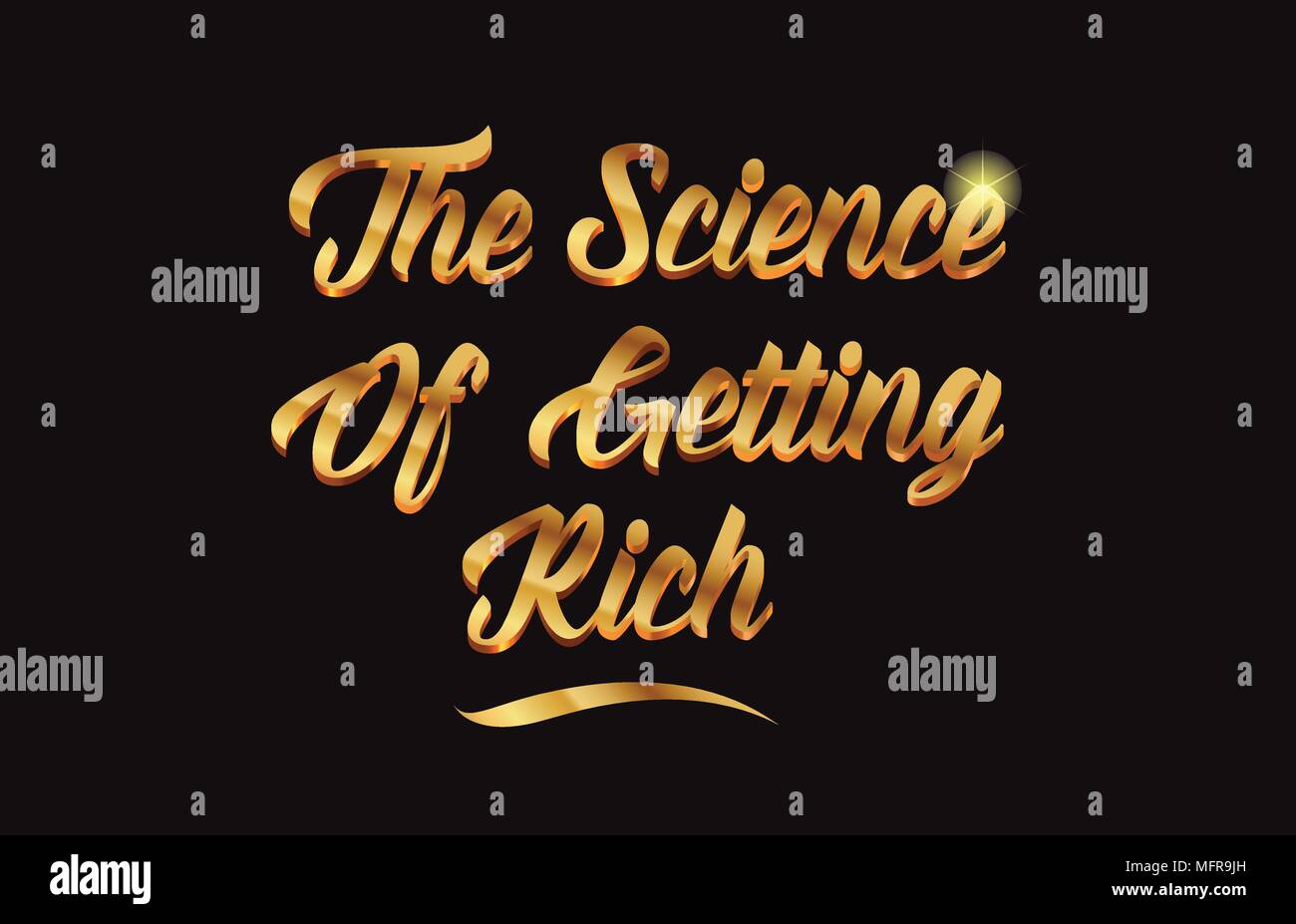 the science of getting rich gold word text with sparkle and glitter ...