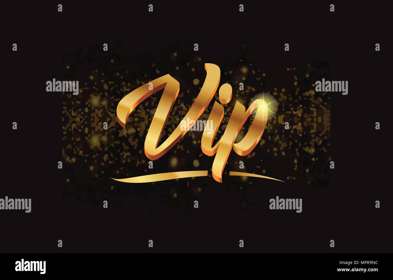 vip gold word text with sparkle and glitter background suitable for ...