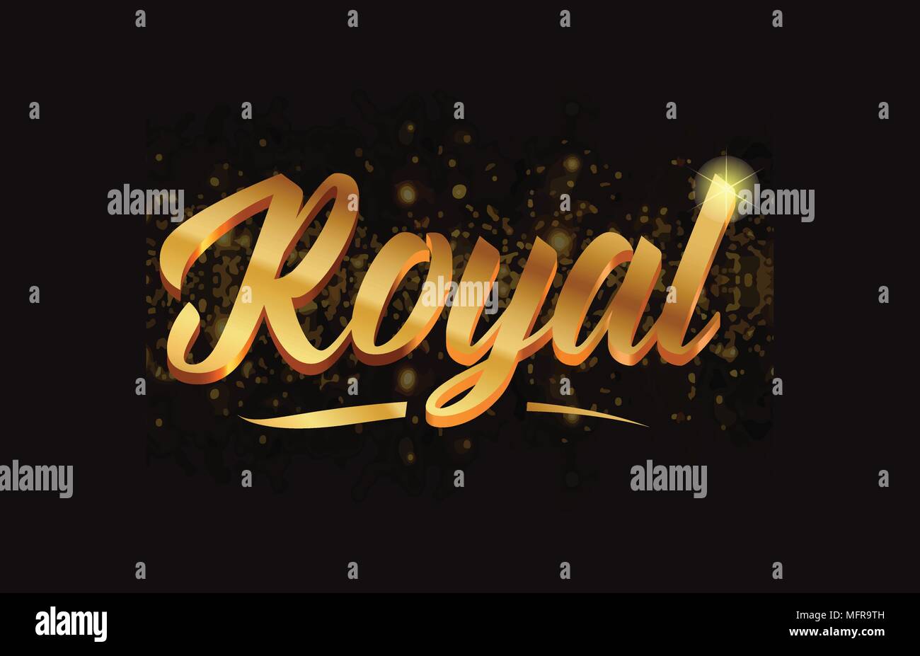 royal gold word text with sparkle and glitter background suitable for ...