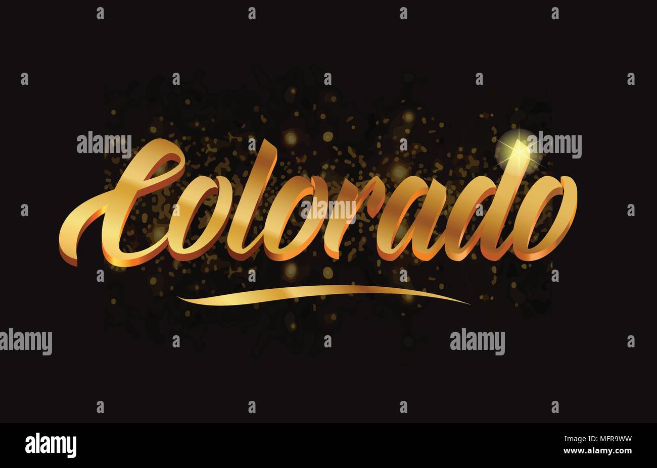 colorado gold word text with sparkle and glitter background suitable ...