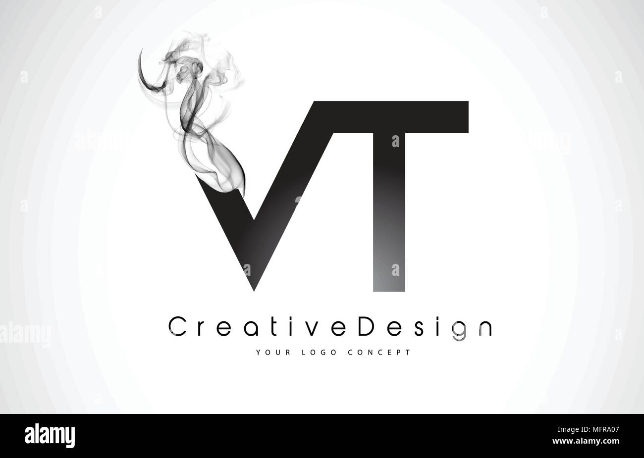 VT V T Letter Logo Design in Black Colors. Creative Modern Letters ...