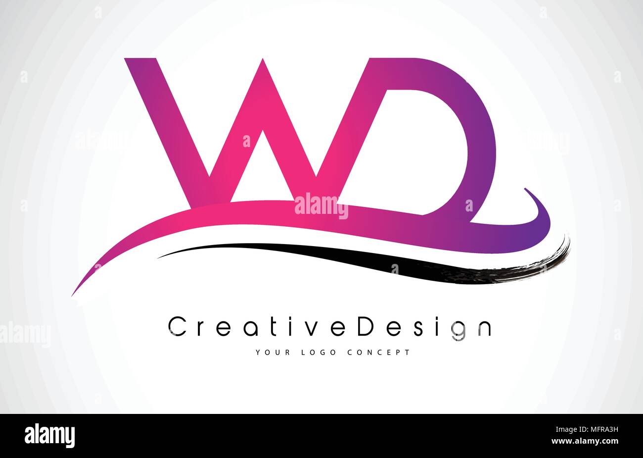 W d letter logo hi-res stock photography and images - Alamy