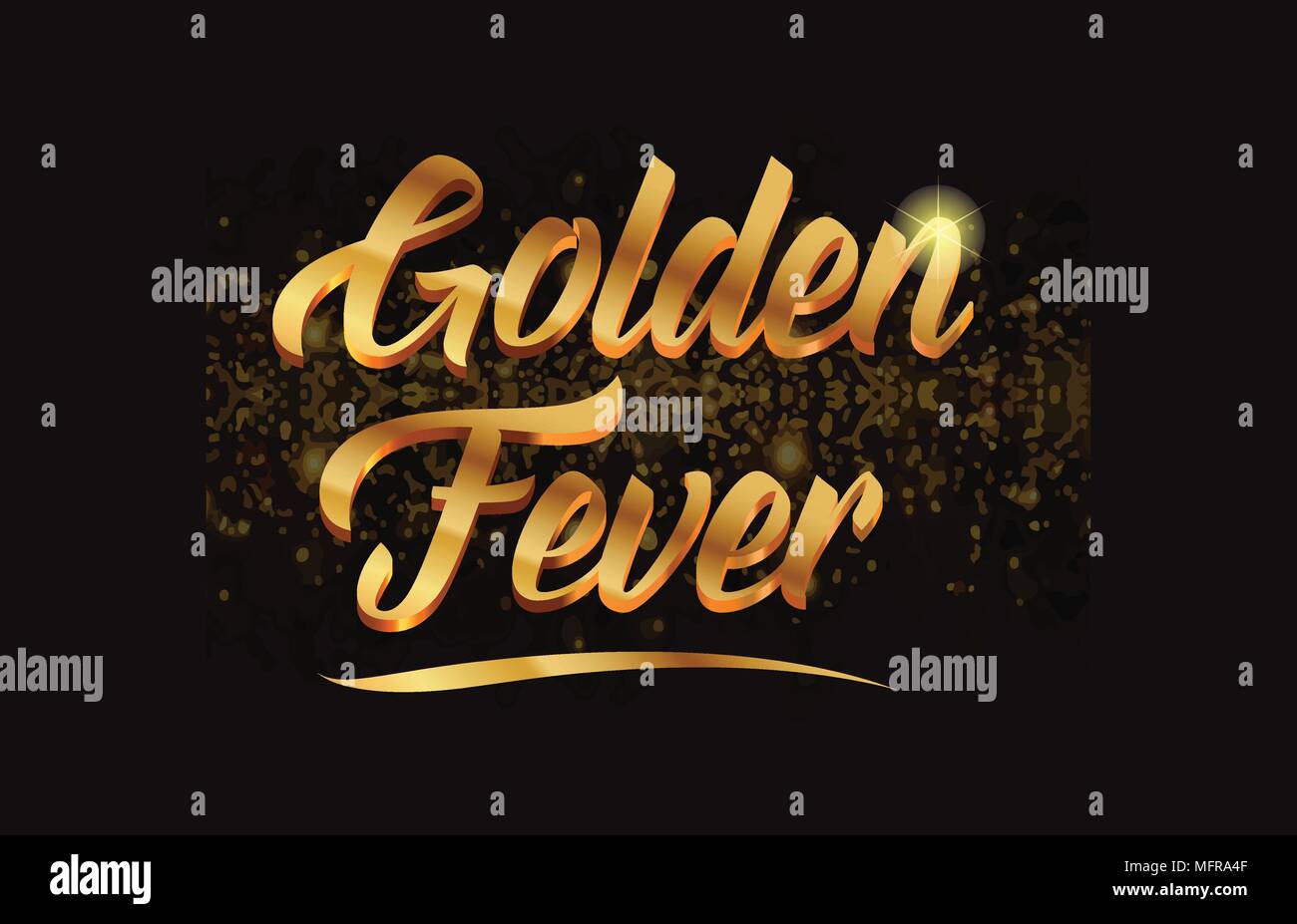 golden fever gold word text with sparkle and glitter background ...